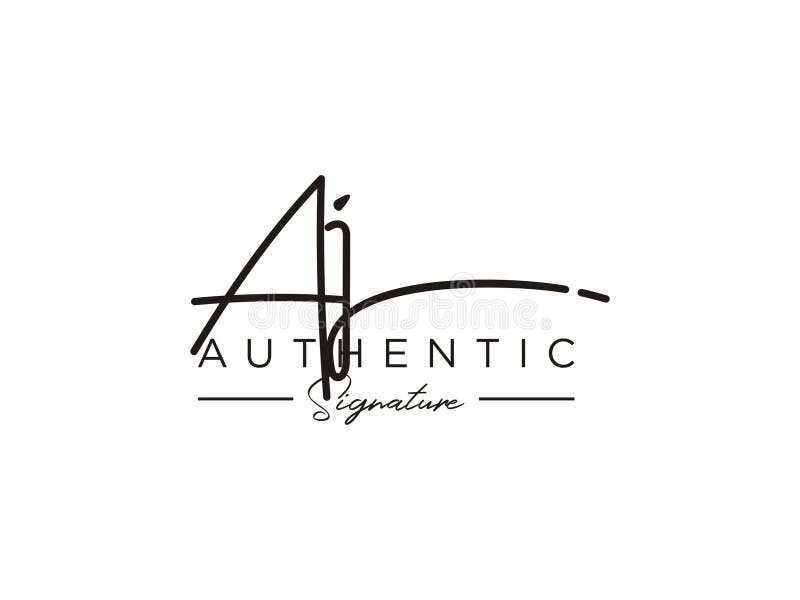 Letter AJ Signature Logo Template Vector Stock Vector - Illustration of ...