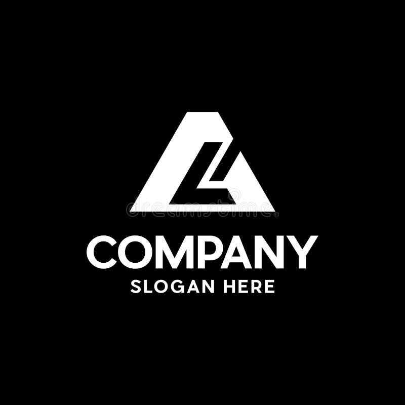 Letter AL Modern Geometric Simple Creative Logo Stock Vector ...