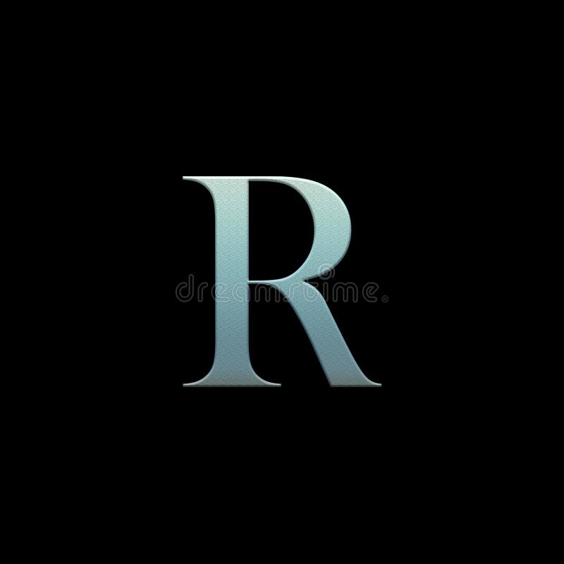 Letter of the Alphabet on a Black Background Stock Illustration ...