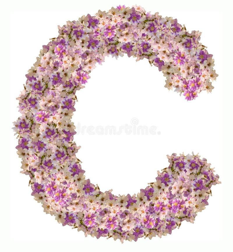 Letter Alphabet with Flower ABC Concept Type As Logo. Stock ...