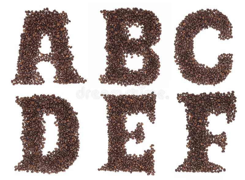 Letter of Alphabet Made of Coffee Beans Stock Photo - Image of sign ...