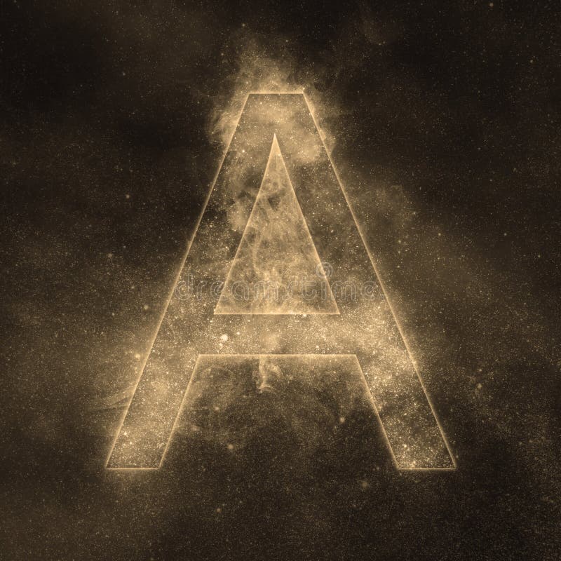 Letter a Alphabet Symbol. Space Letter, Night Sky Letter Stock ...