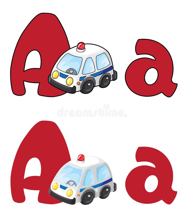 Letter a ambulance stock vector. Illustration of element - 26148473