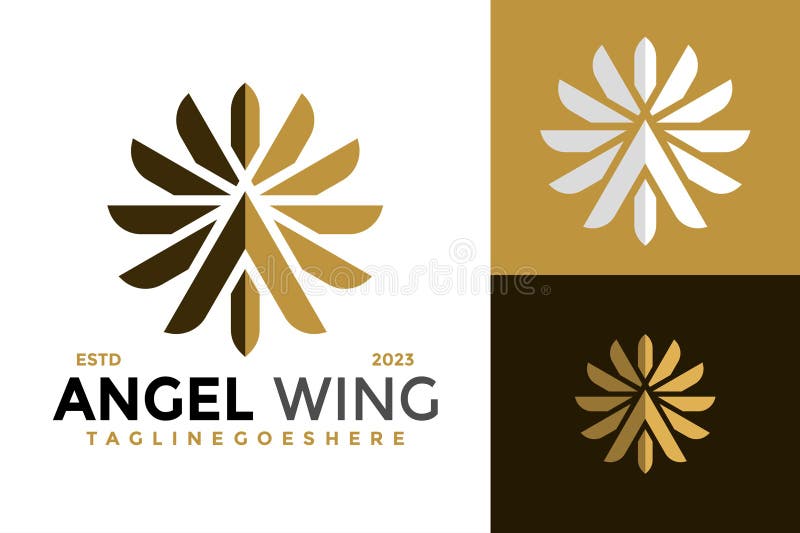 Letter a Angel Wings Logo Design Vector Symbol Icon Illustration Stock ...