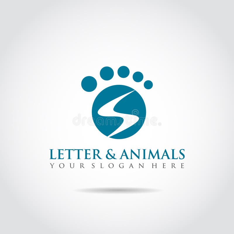 Letter and Animals Logo Template. Vector Illustrator Eps.10 Stock ...