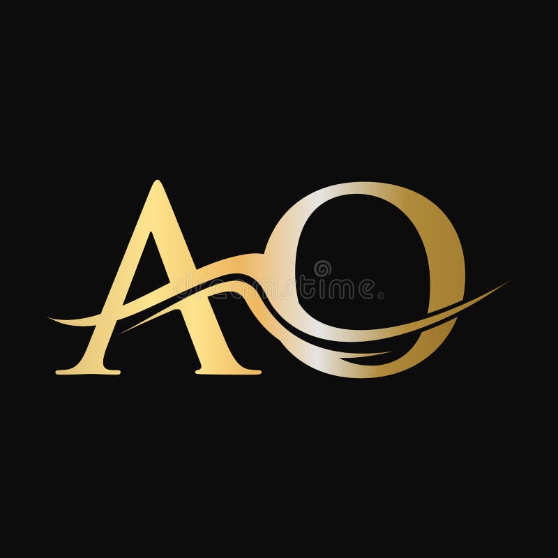 Letter AO Logo Design. Initial AO Logotype Template Stock Vector ...