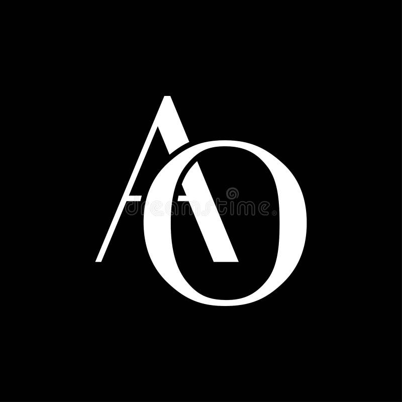 AO Letter Logo Design. Creative Modern AO Letters Icon Illustration ...