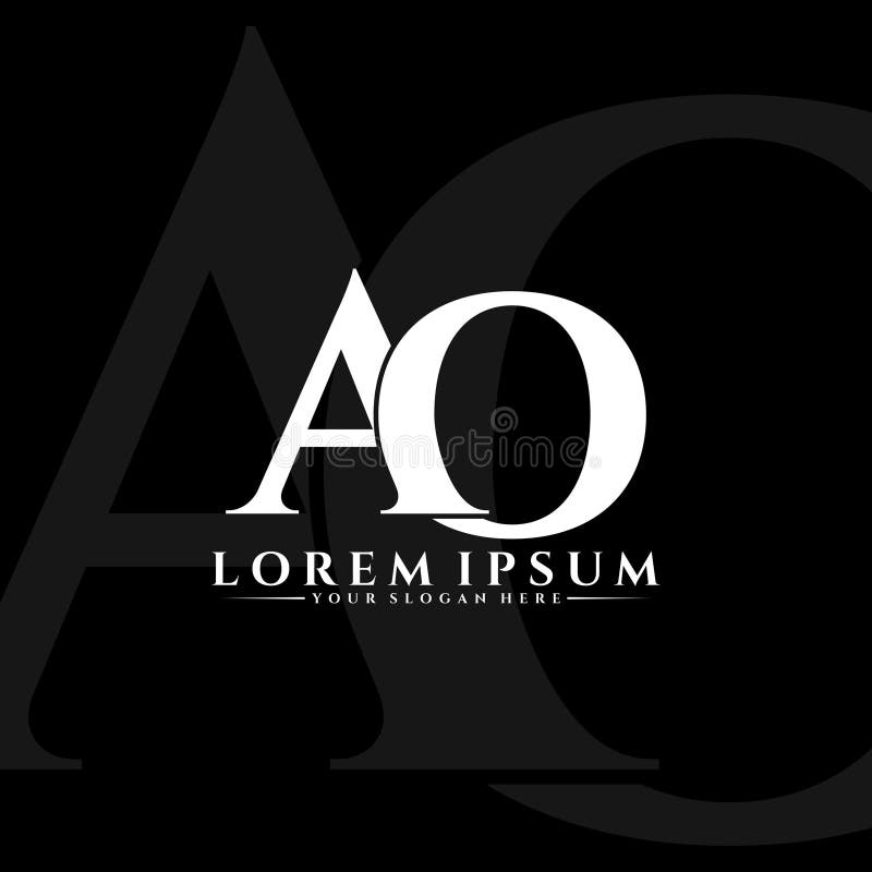Letter AO Simple Monogram Logo Icon Design. Stock Vector - Illustration ...