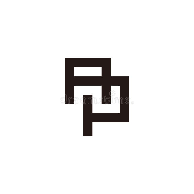 Letter Ap Linked Squares Line Logo Vector Stock Vector - Illustration ...