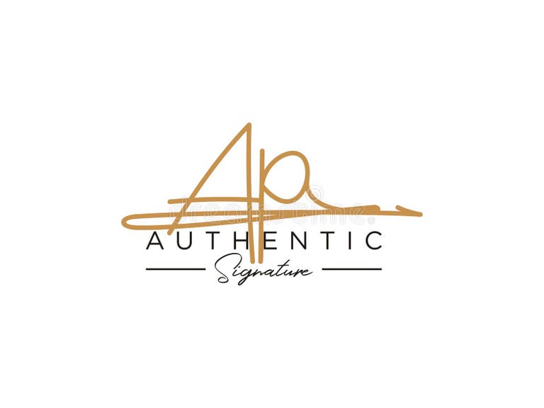 Letter AP Signature Logo Template Vector Stock Vector - Illustration of ...