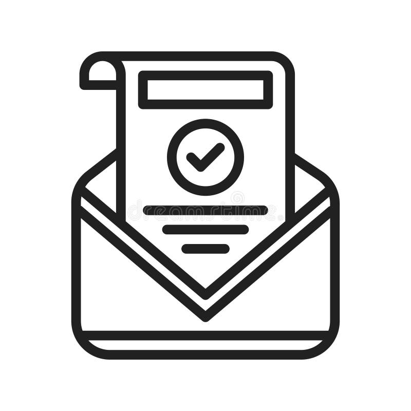 Letter Approved Icon Image. Stock Vector - Illustration of design ...