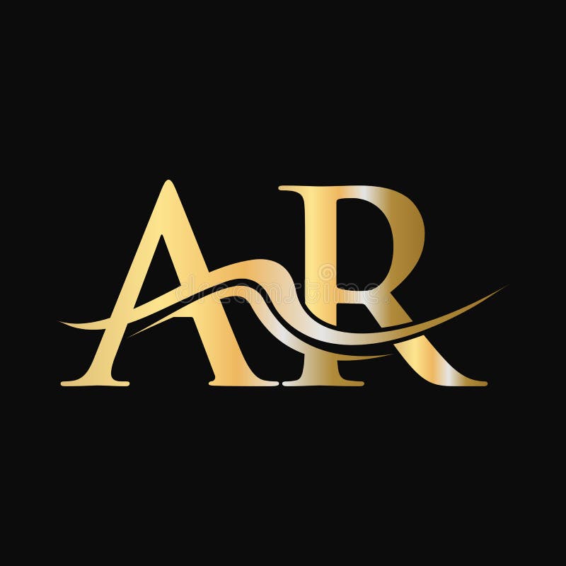 Letter AR Logo Design. Initial AR Logotype Template Stock Vector ...