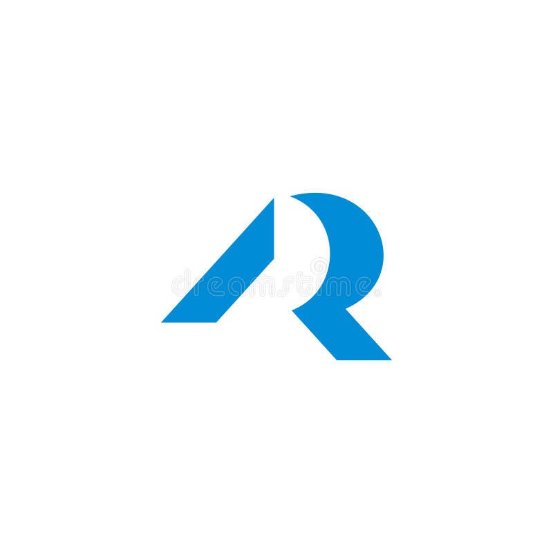 Letter Ar Simple Geometric Unique Line Design Logo Vector Stock Vector ...