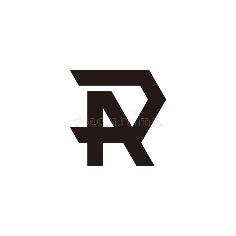 Letter Ar Simple Line Geometric Motion Logo Vector Stock Vector ...