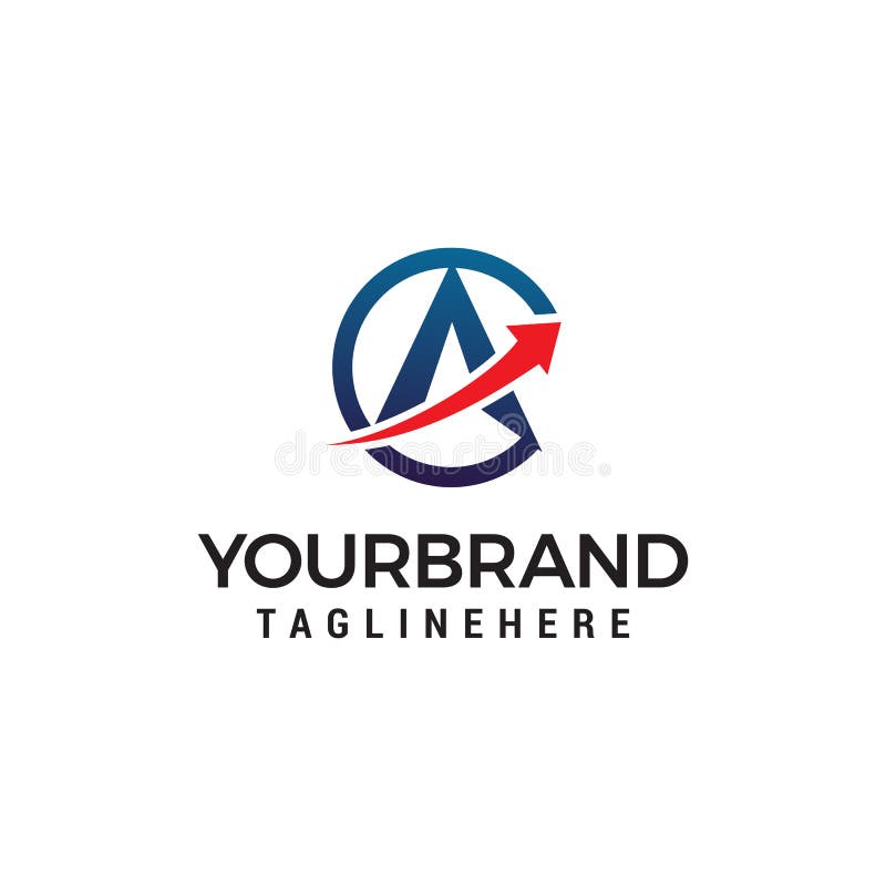 Letter a Arrow Logo Design Concept Template Stock Vector - Illustration ...