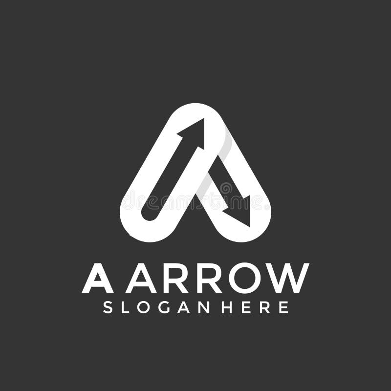 Letter a Arrow Logo Design Element Vector Illustration Stock Vector ...