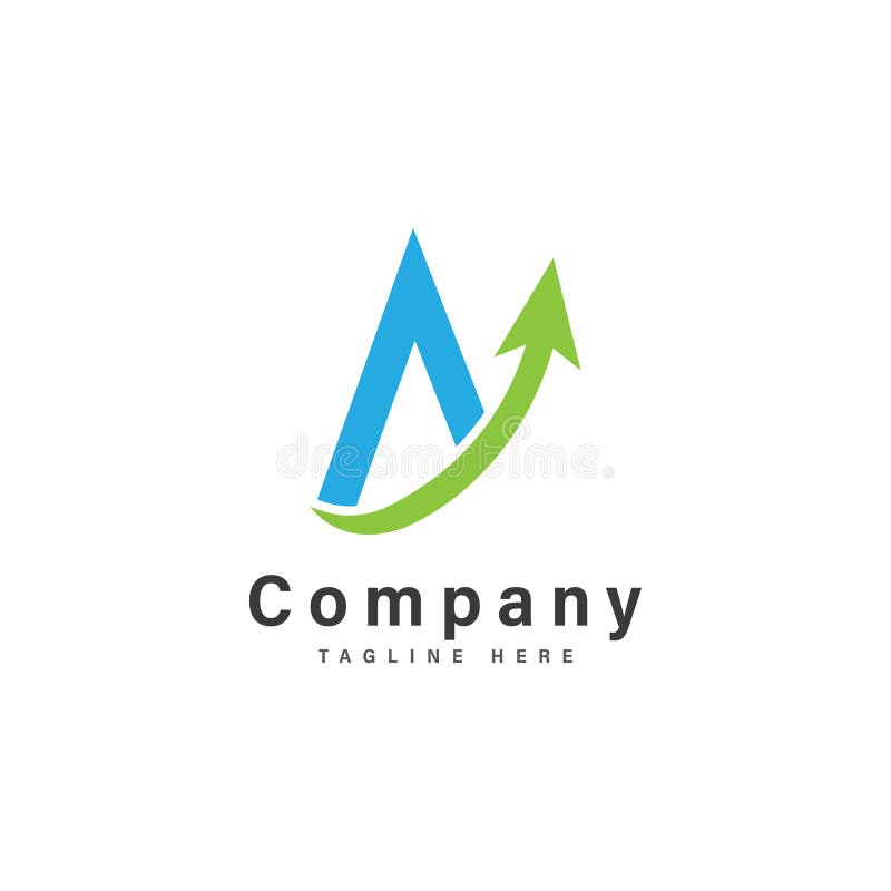 A Letter with Arrow Logo Vector Financial Design Icon Stock Vector ...