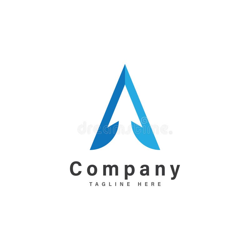A Letter with Arrow Logo Vector Financial Design Icon Stock Vector ...