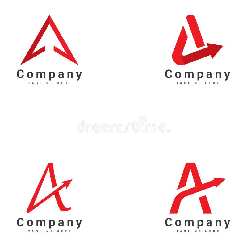 A Letter with Arrow Logo Vector Financial Design Icon Stock Vector ...