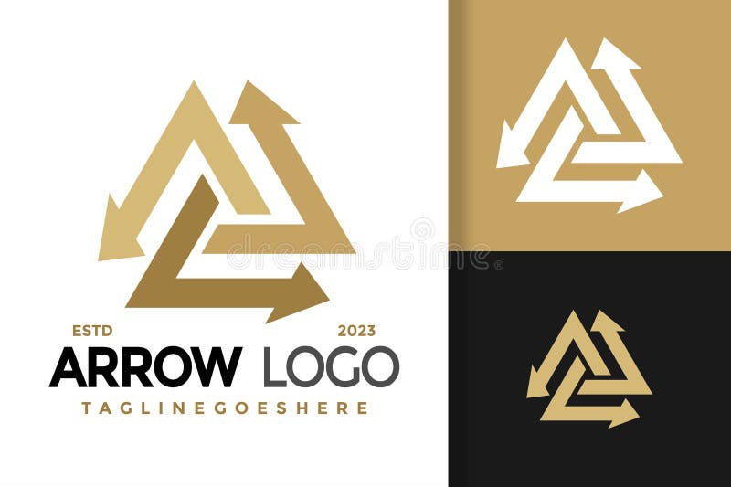 Letter a Arrow Triangle Logo Vector Icon Illustration Stock ...