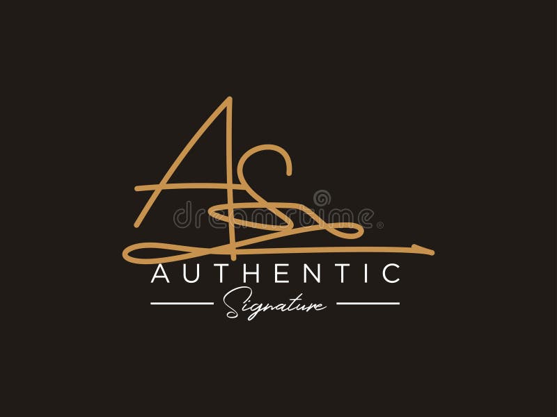 As Monogram Signature Stock Illustrations – 391 As Monogram Signature ...
