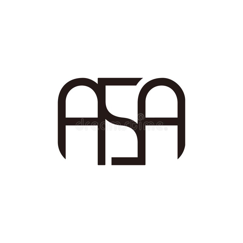 Letter Asa Linked Simple Geometric Lines Logo Vector Stock Vector ...