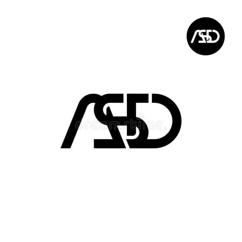 Letter Asd Simple Monogram Logo Stock Illustrations – 14 Letter Asd ...