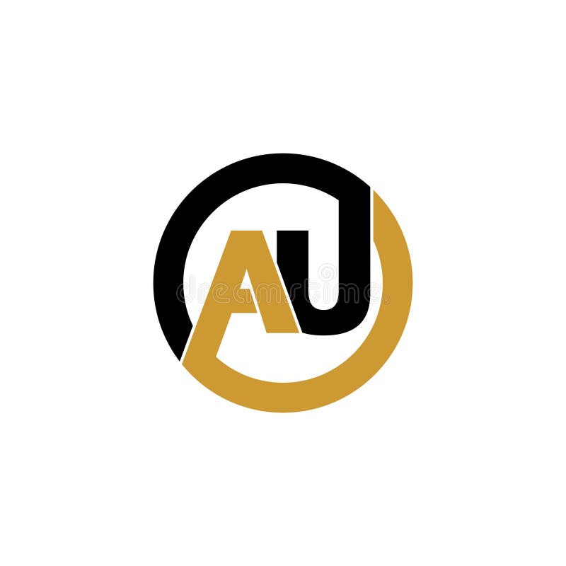 Letter AU Simple Monogram Logo Icon Design. Stock Vector - Illustration ...