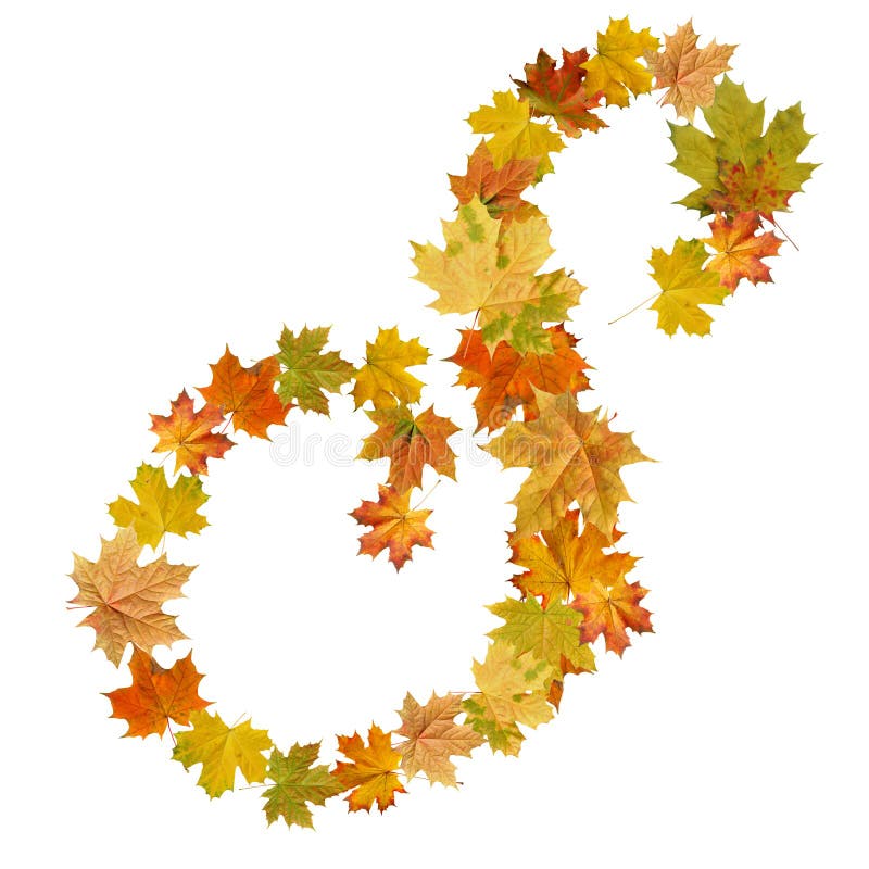 Letter of Autumn Maple Leaves Stock Image - Image of font, alphabet ...