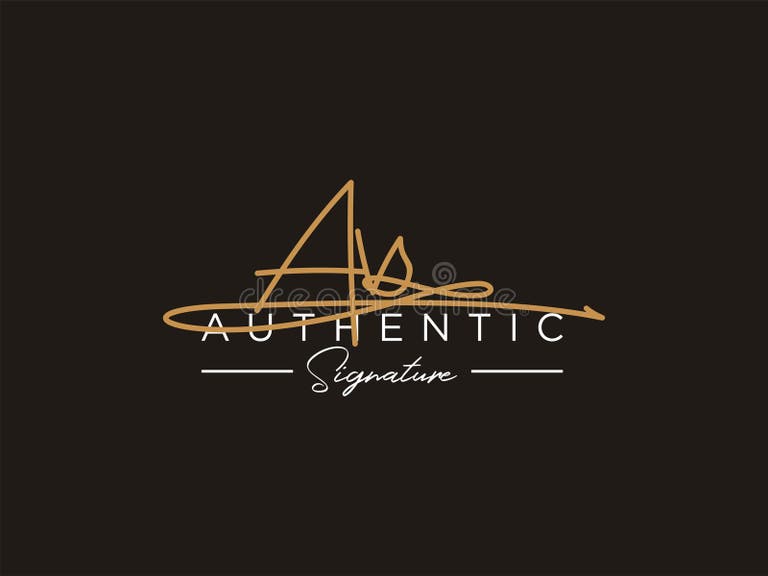 Letter AV Signature Logo Template Vector Stock Vector - Illustration of ...