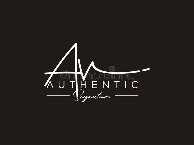Letter AV Signature Logo Template Vector Stock Vector - Illustration of ...
