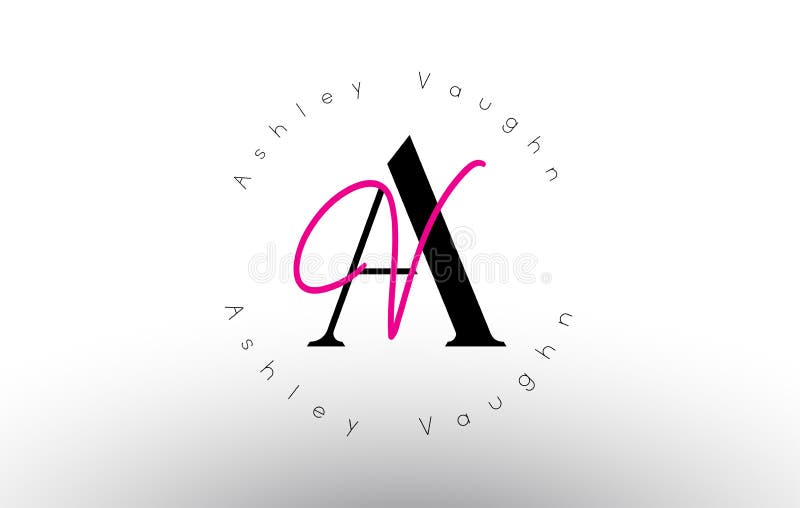 Letter AV Signature Minimalistic Vector Logo. Simple AV Icon with ...