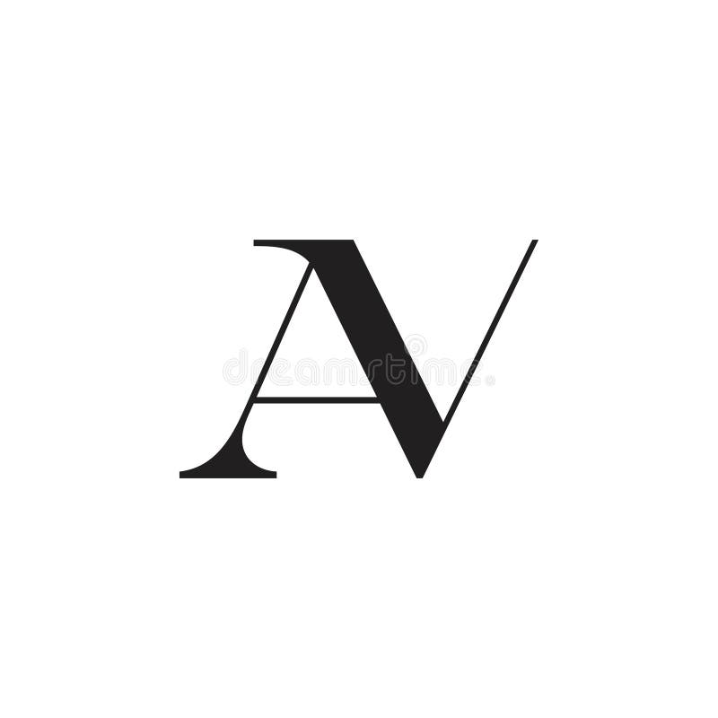 Letter Av Simple Geometric Linked Elegant Simple Logo Vector Stock ...