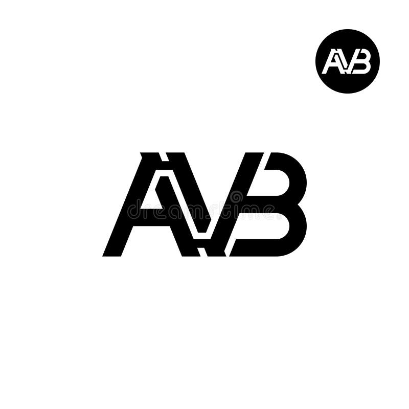 Letter AVB Monogram Logo Design Stock Vector - Illustration of brands ...
