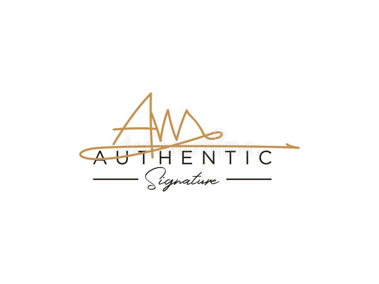 Letter AW Signature Logo Template Vector Stock Vector - Illustration of ...