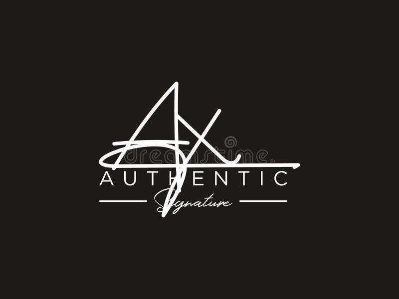 Letter AX Signature Logo Template Vector Stock Vector - Illustration of ...