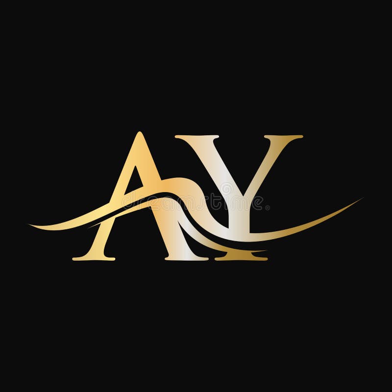 Letter AY Logo Design. Initial AY Logotype Template Stock Vector ...