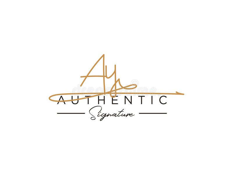 Letter AY Signature Logo Template Vector Stock Vector - Illustration of ...