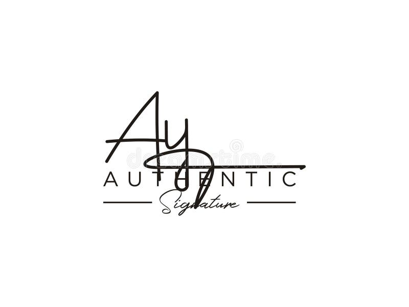 Letter AY Signature Logo Template Vector Stock Vector - Illustration of ...