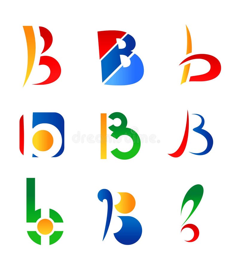 Letter B Logo Icons stock vector. Illustration of design - 14022771