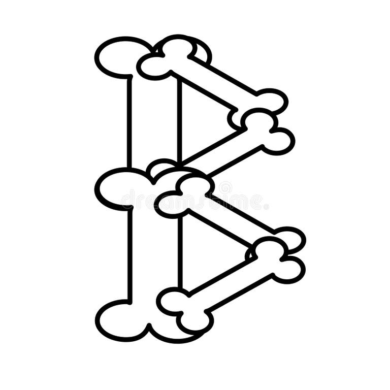 Bones Letter Skeleton Stock Illustrations – 357 Bones Letter Skeleton ...