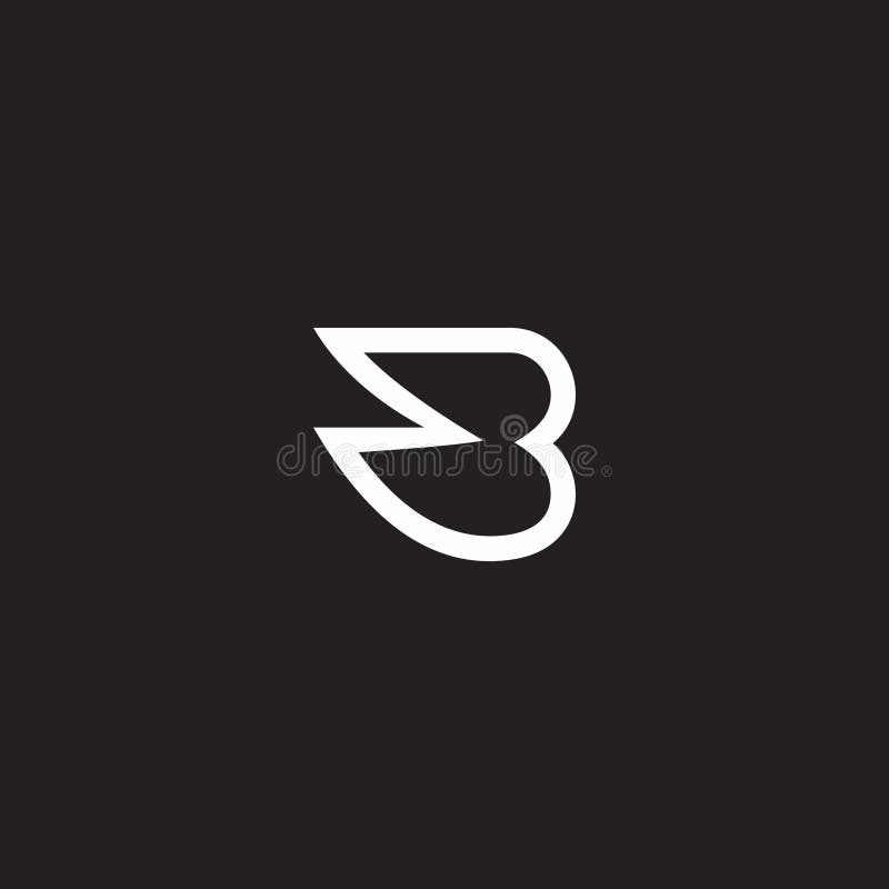 Letter B Abstract Goose Wings Simple Logo Vector Stock Vector ...