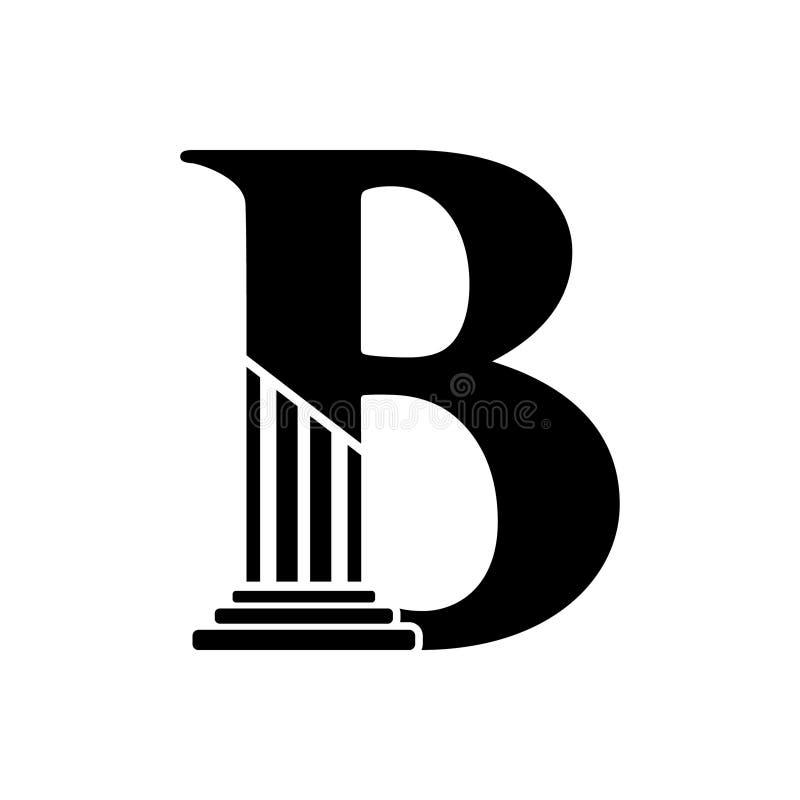 Letter B Pillar Law Logo stock vector. Illustration of concept - 309884964