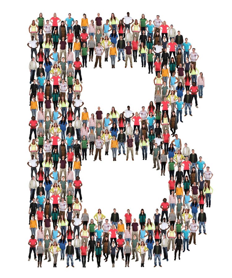 Letter B Alphabet Group of People Stock Photo - Image of text, letters ...