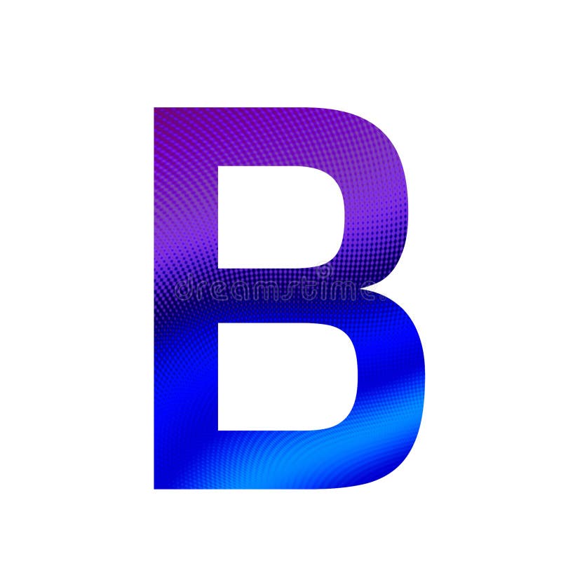 Letter B of the Alphabet Made with a Purple and Blue Background Stock ...