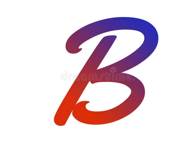 Letter B of the Alphabet Made with Red and Blue Gradient Stock ...