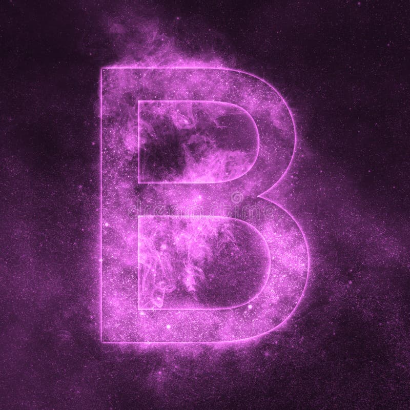 Letter B Alphabet Symbol. Space Letter, Night Sky Letter Stock ...