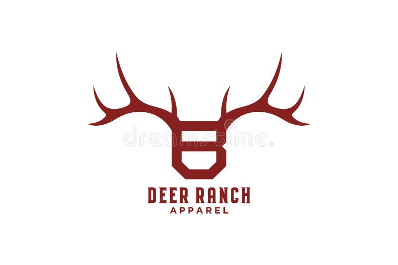 Letter B Antlers, Deer Horn Logo Design Vector, Stock Vector ...