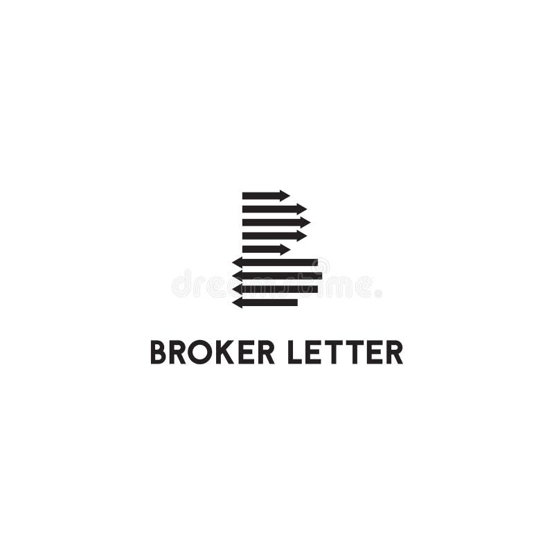 Letter B Arrow Broker Vector Logo Icon Stock Vector - Illustration of ...