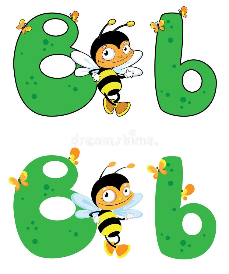 Letter B bee stock vector. Illustration of text, sign - 26148484